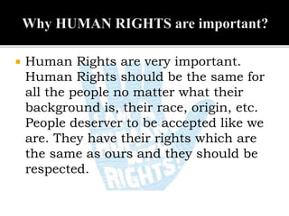 INFORMATIVE BULLETIN ON HUMAN RIGHTS | PPTX