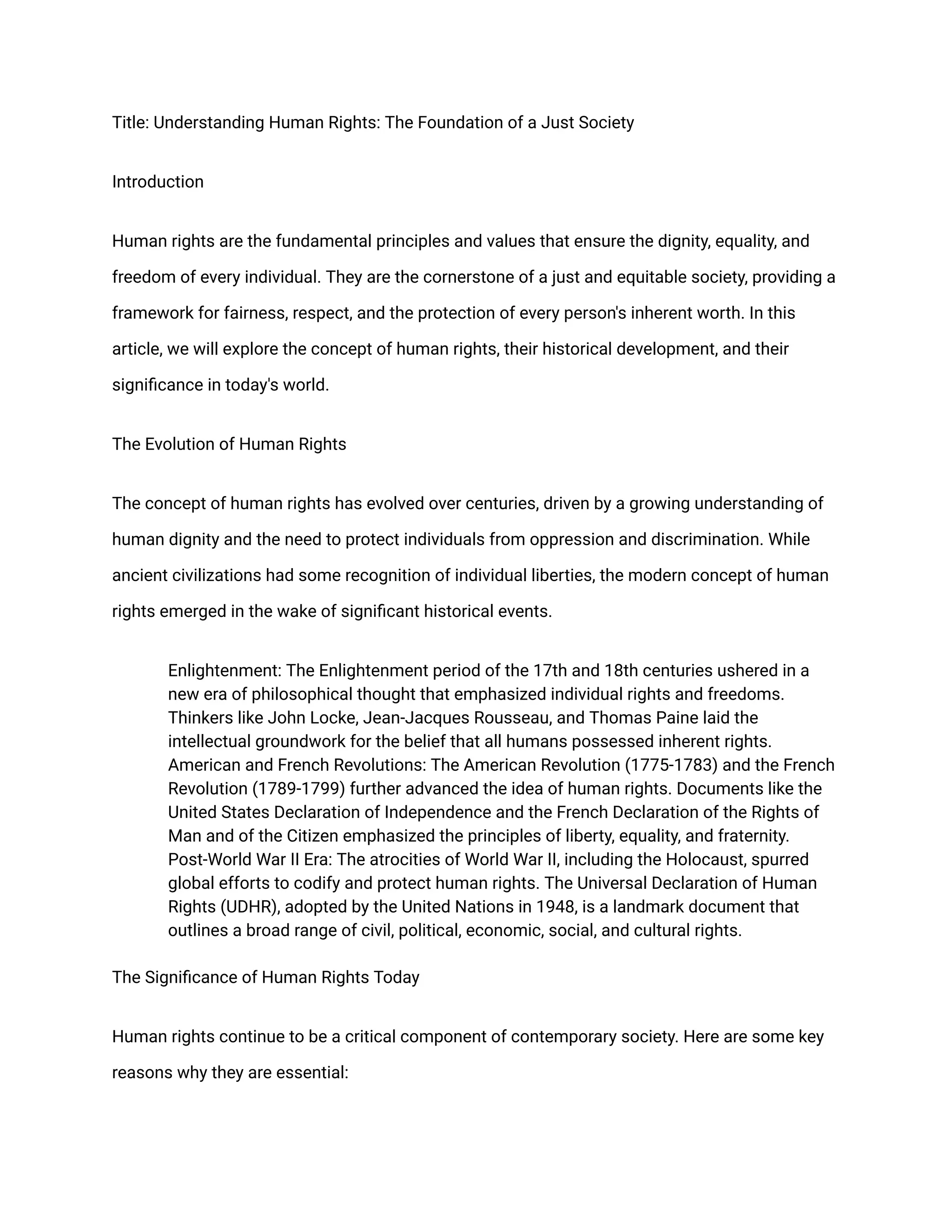 The Human rights protection in the world | PDF