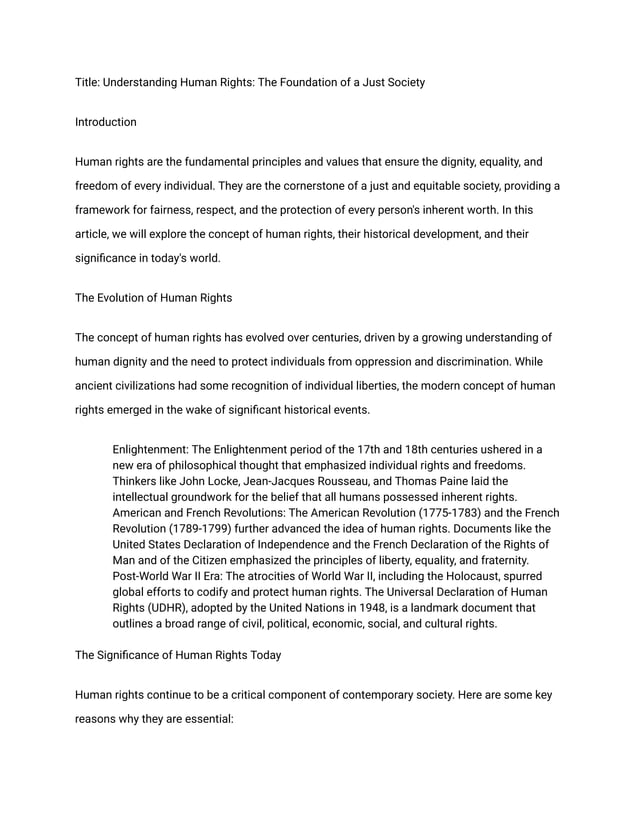 The Human rights protection in the world | PDF