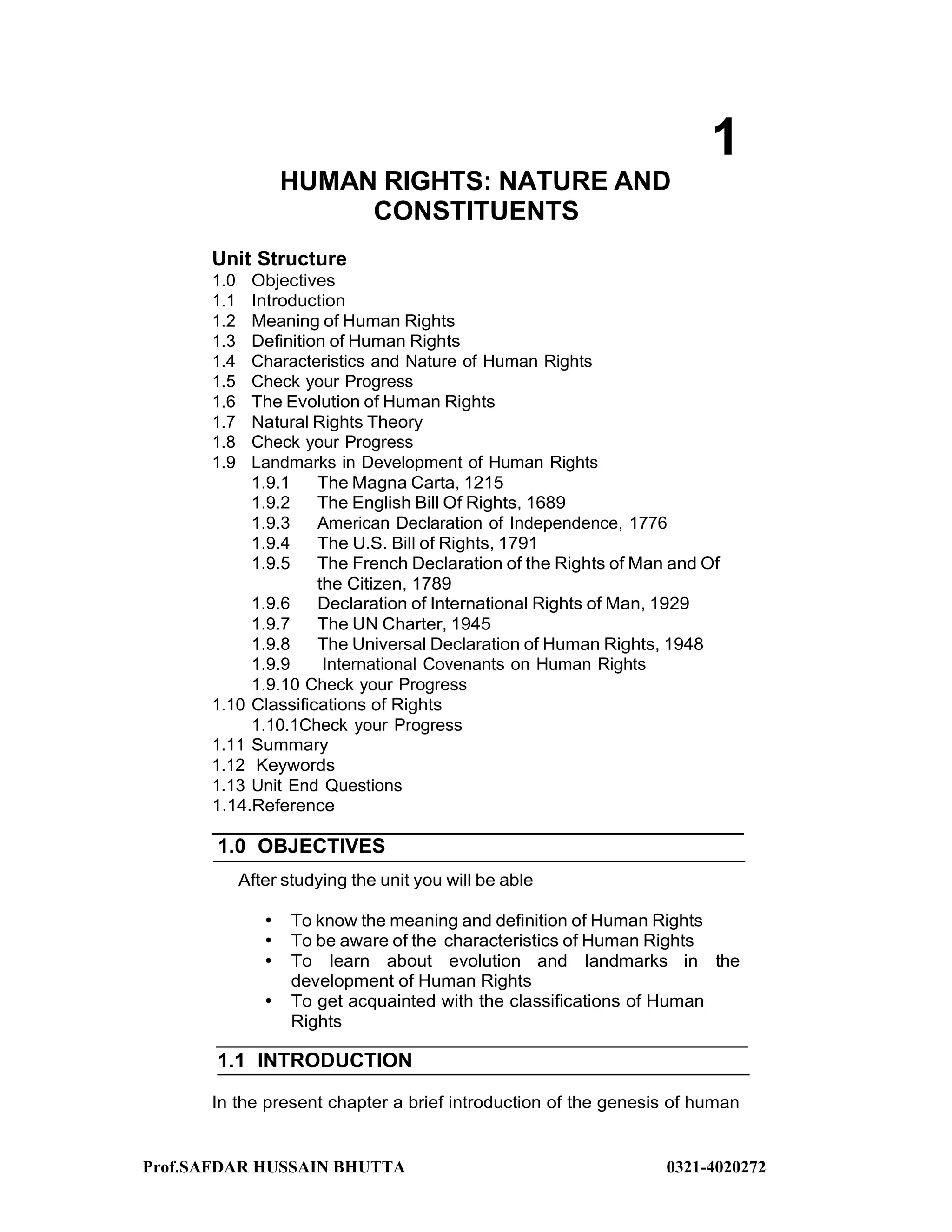Human Rights are notes and helping material | PDF