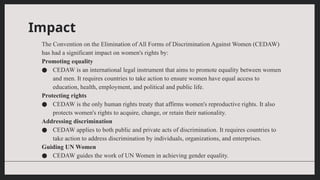 convention on women - CEDAW -Convention on the Elimination of All Forms ...
