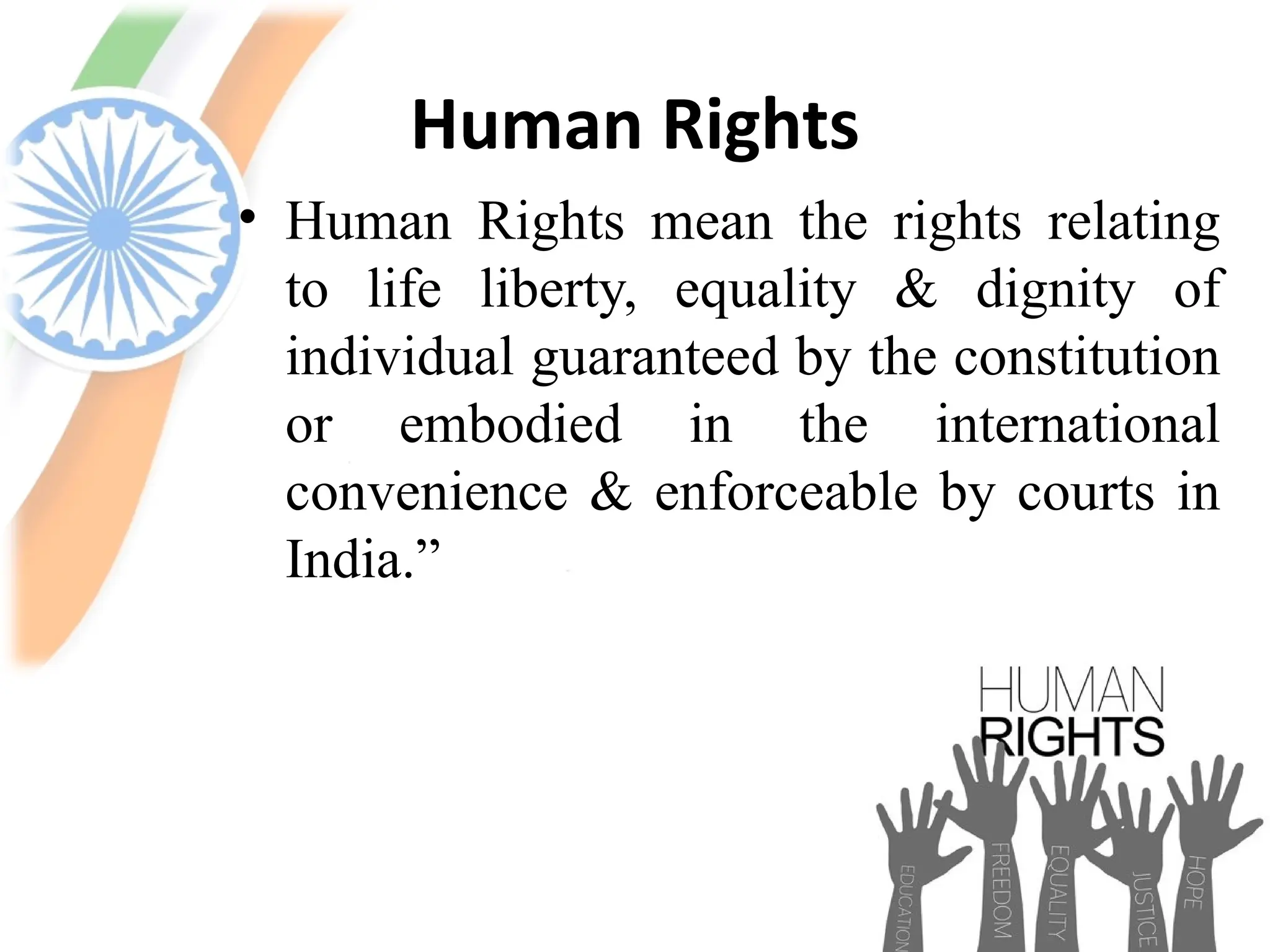 human rights in the constitution of INDIA | PPTX