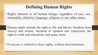 Human Rights, Meaning, Definition, Understanding | PPTX
