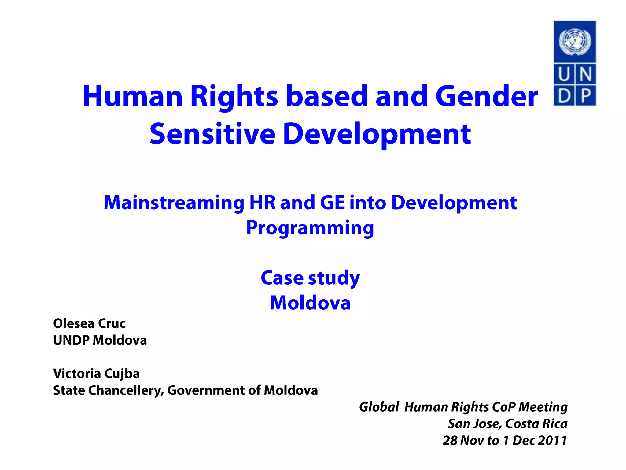 Human Rights Based And Gender Sensitive Development Ppt