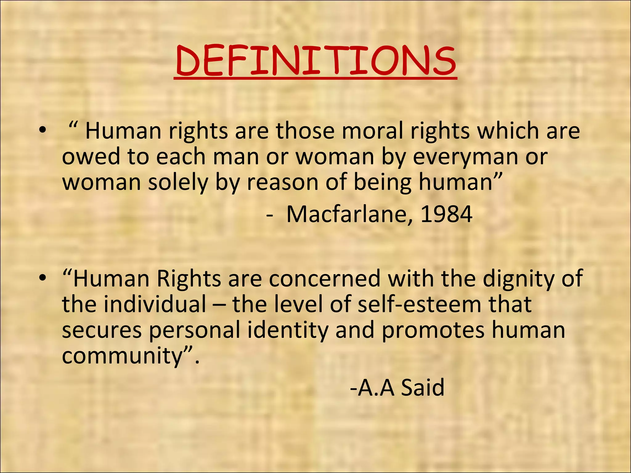 Human rights concepts | PPT | Politics