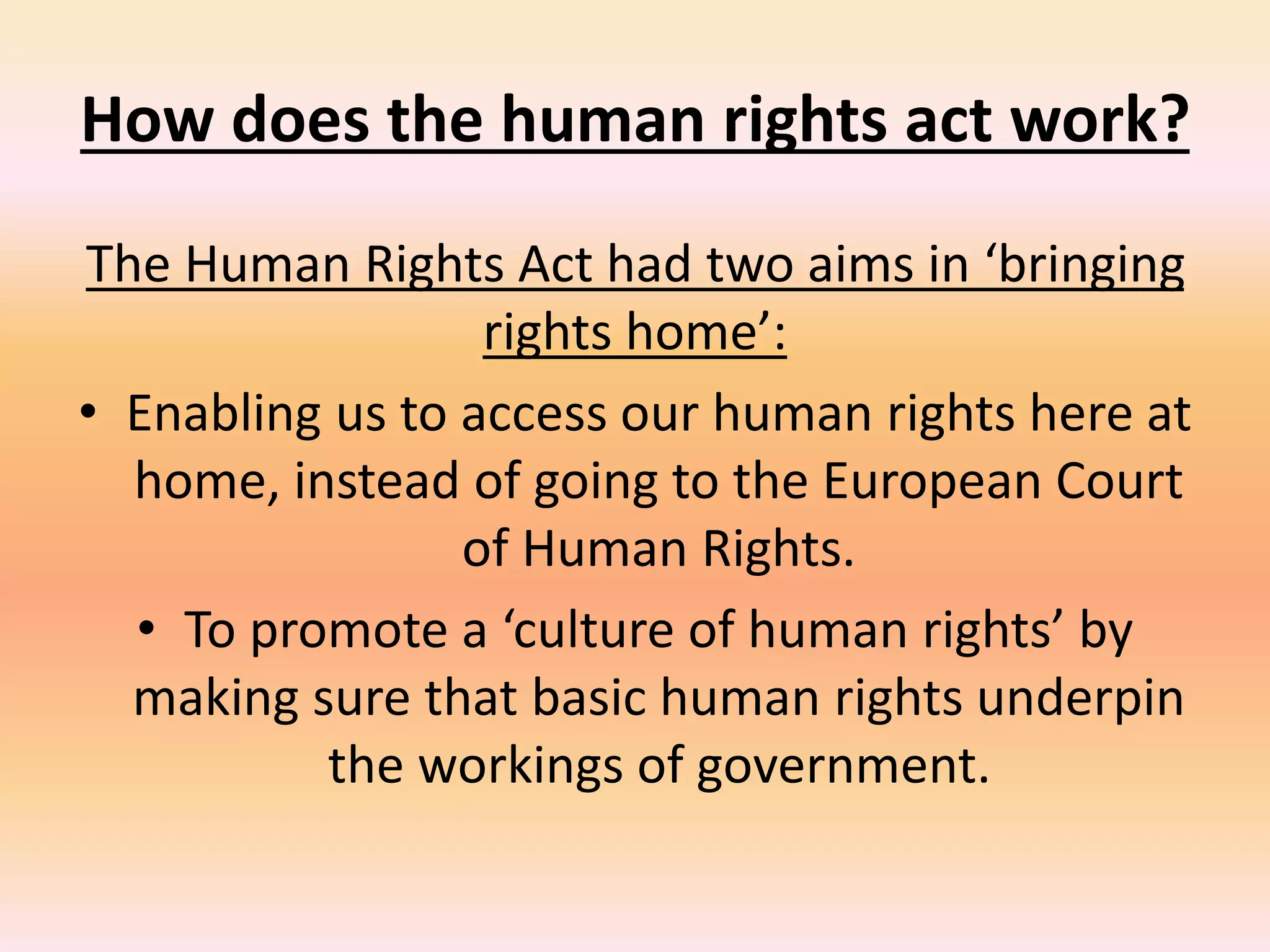 Human rights act 1998 | PPTX