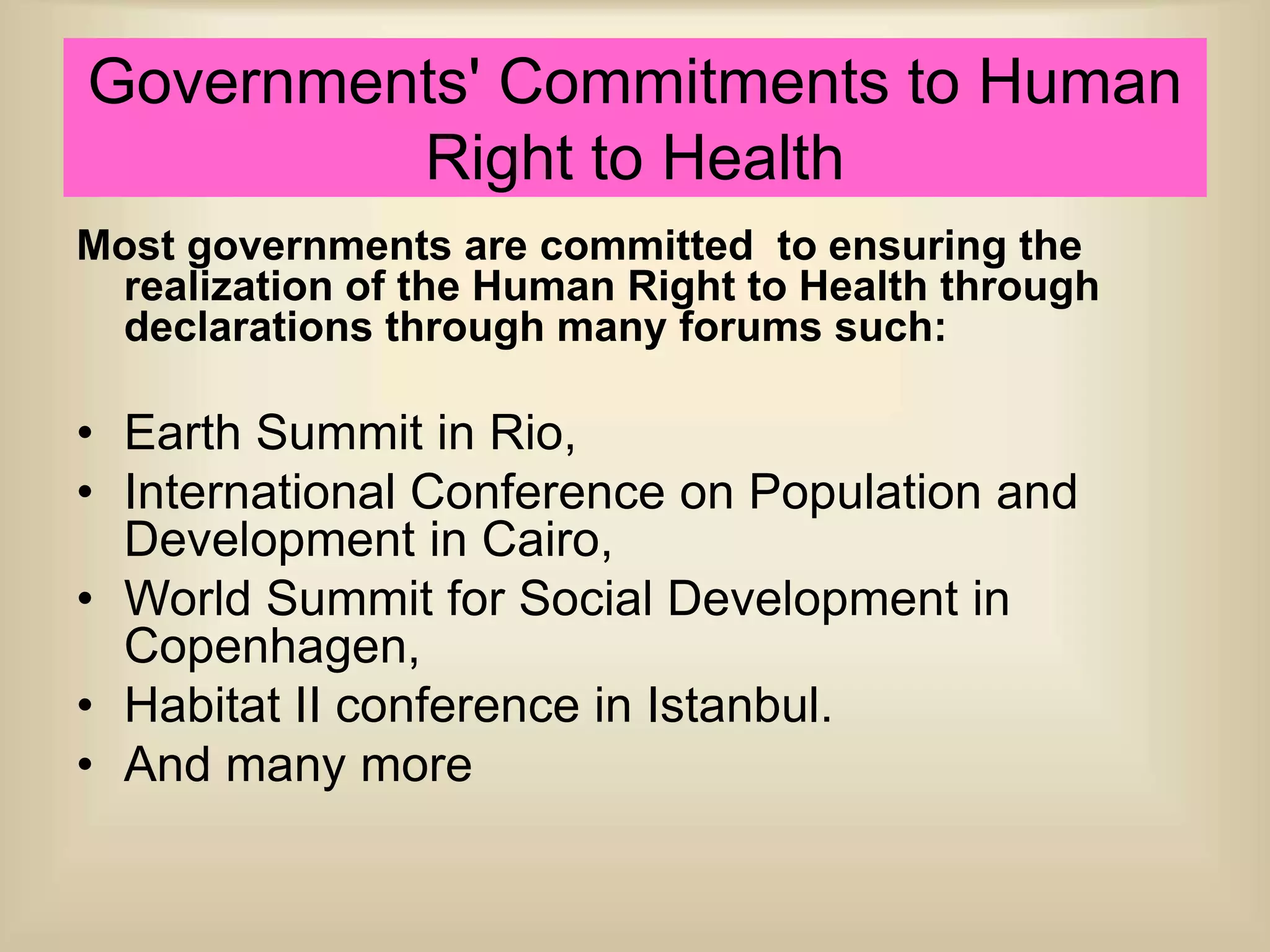Human rights and Health | PPT