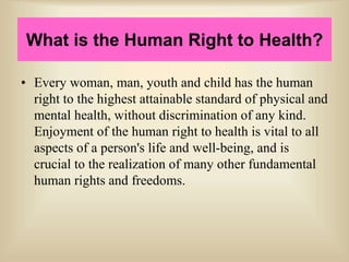 Human rights and Health | PPT