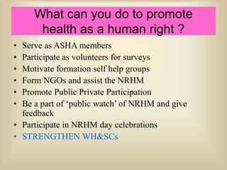 Human rights and Health | PPT