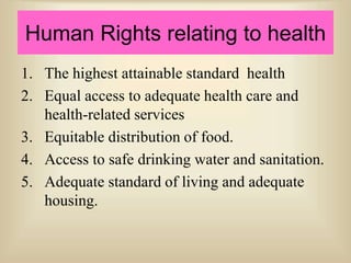 Human rights and Health | PPT