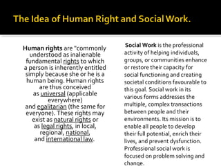 Human rights and social work | PPT