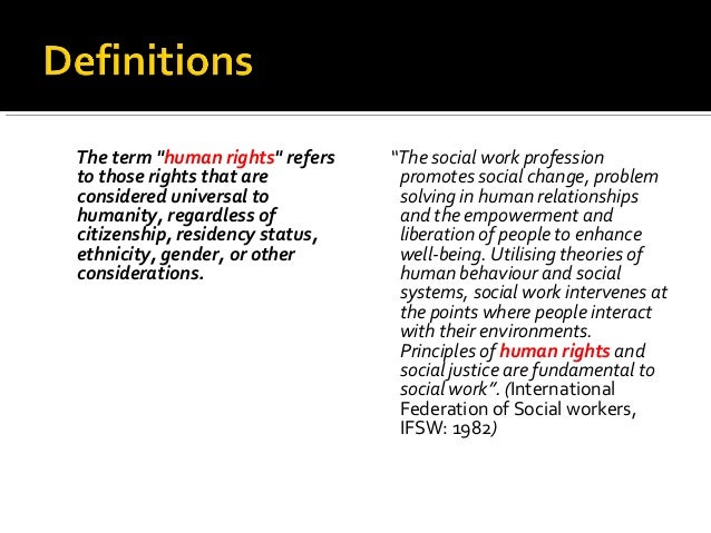 Human rights and social work