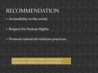 Human Rights and Under Development- A case study of North Korea | PPT