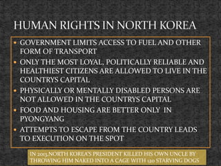Human Rights and Under Development- A case study of North Korea | PPT