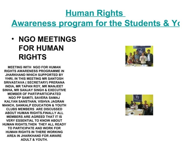 Human rights awareness program for the students & | PPT