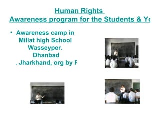 Human rights awareness program for the students & | PPT