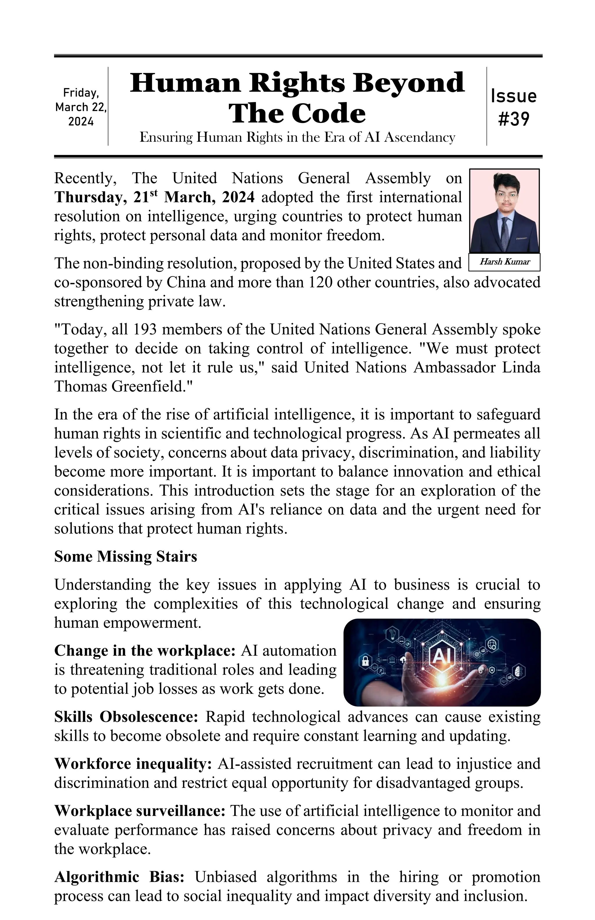Human Rights Beyond the Code | Emergence of AI | PDF
