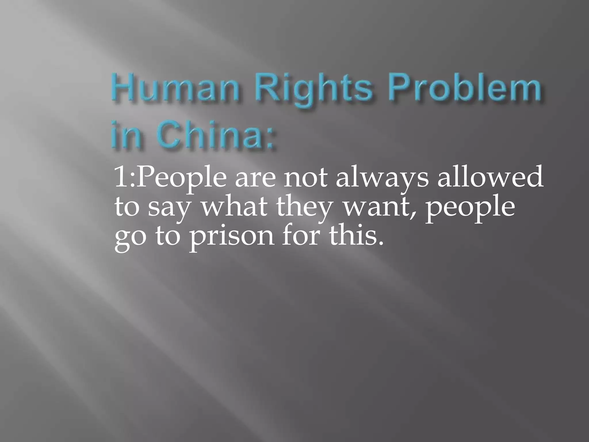 Human rights china | PPTX