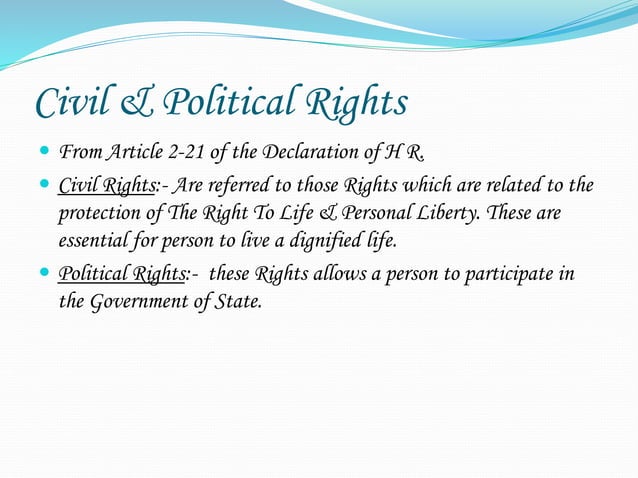 Human Rights: Concept and meaning | PPTX | Law