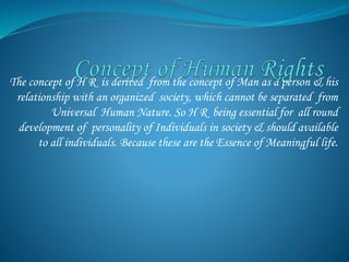 Human Rights: Concept and meaning | PPTX