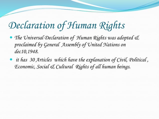 Human Rights: Concept and meaning | PPTX | Law