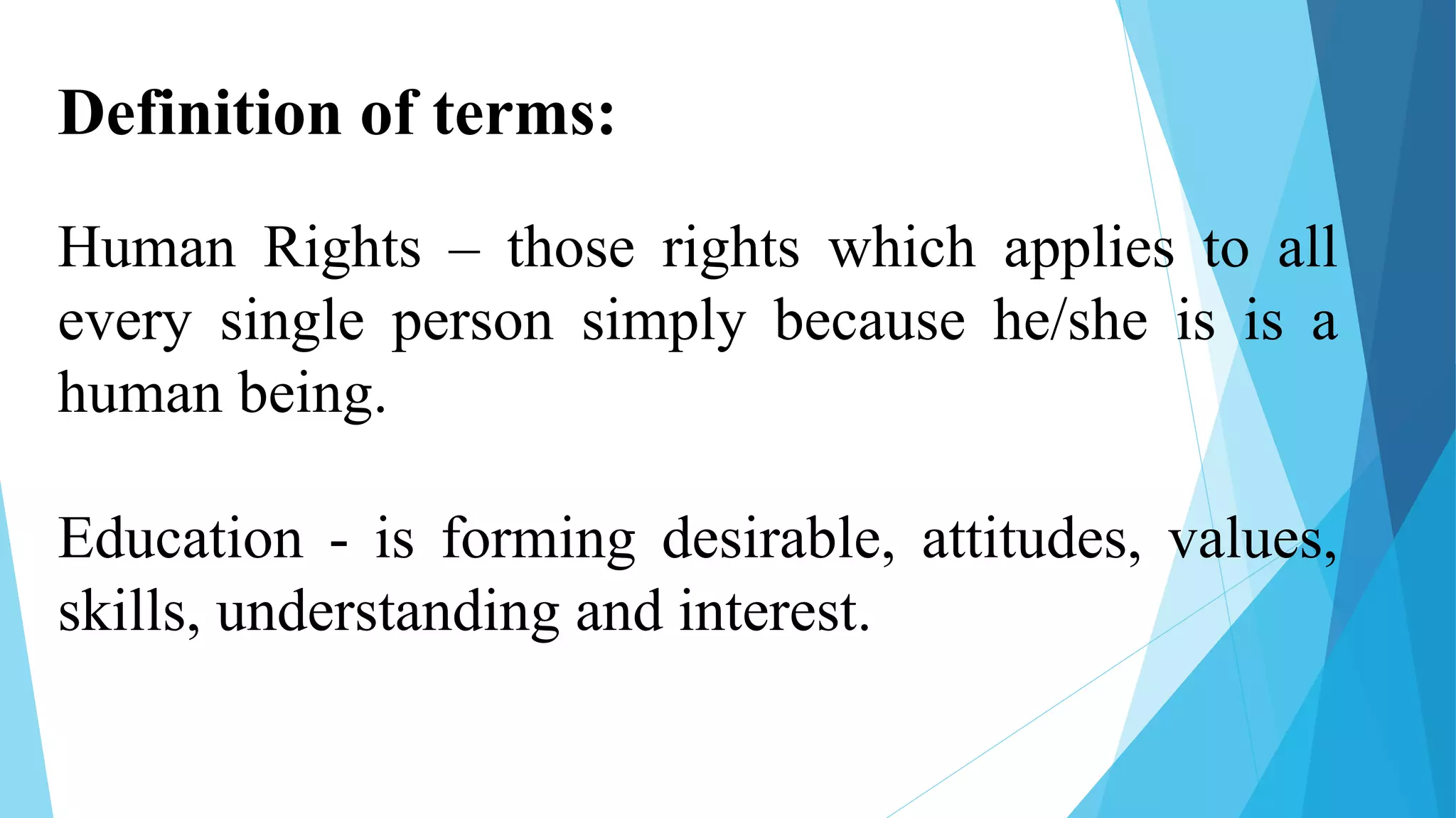 Human rights education | PPTX