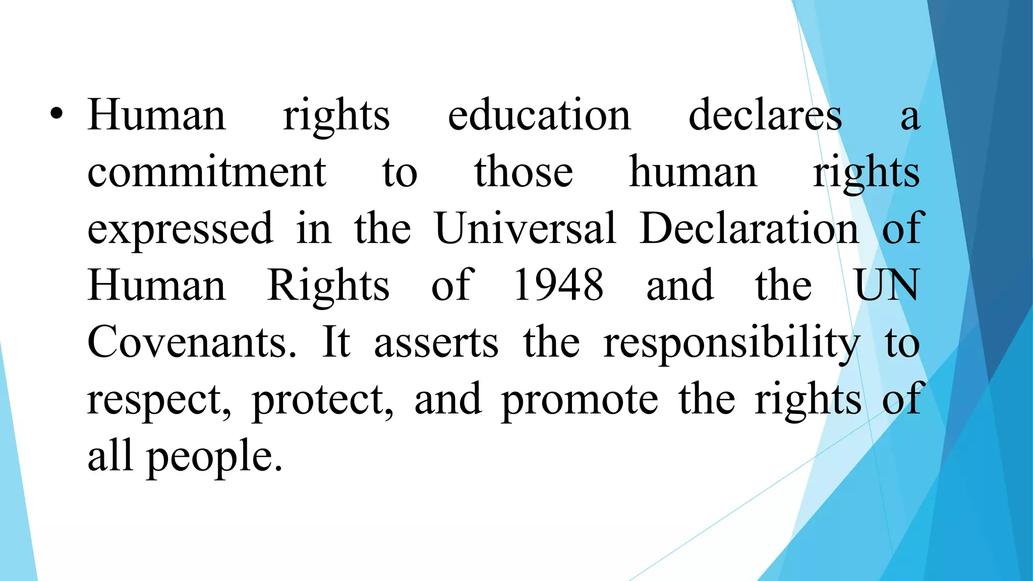 Human rights education | PPTX