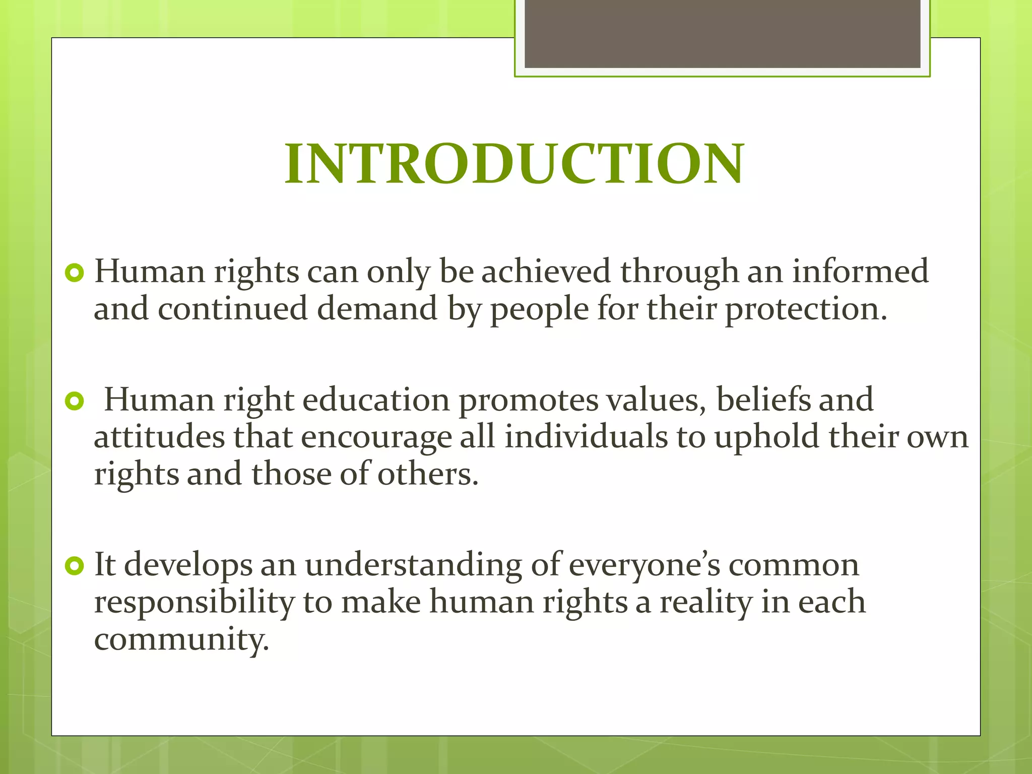 Human rights education | PPTX