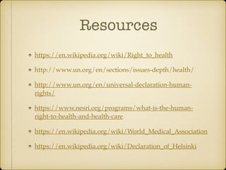 Human rights in health care | PDF
