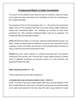 Cultural Rights In Indian Constitution