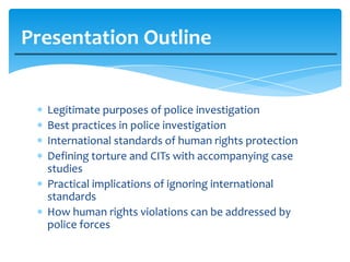 Human rights in police investigations | PPTX