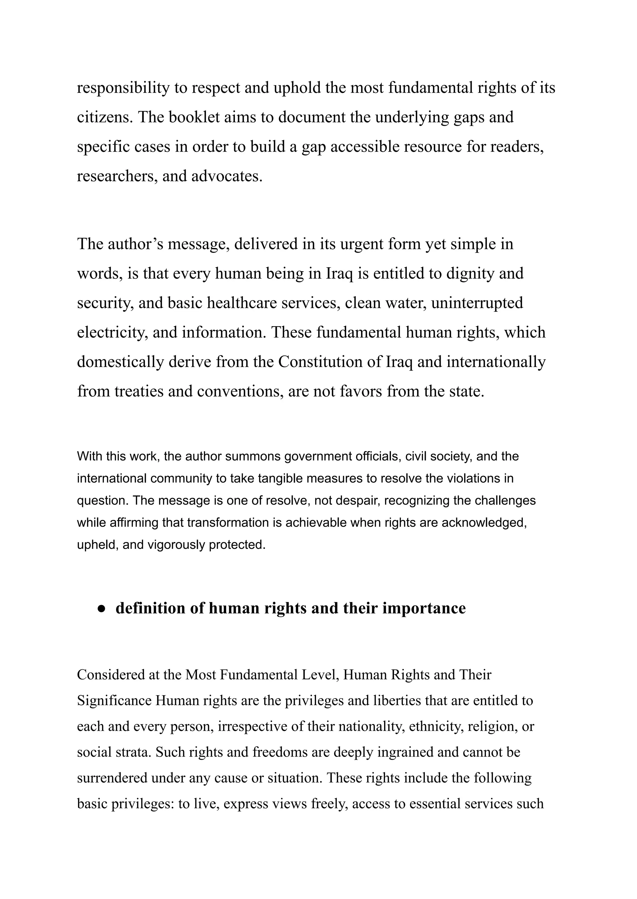 Every Inch of Iraq Witnesses a Human Rights Violation | PDF