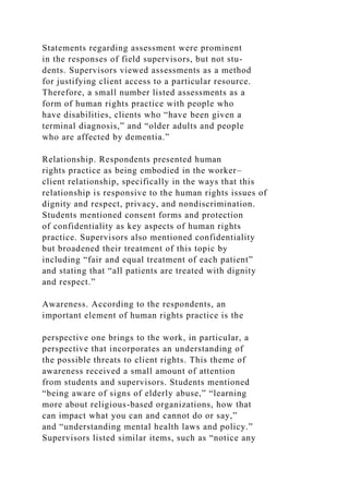 Human Rights Its Meaning and Practicein Social Work Field S.docx