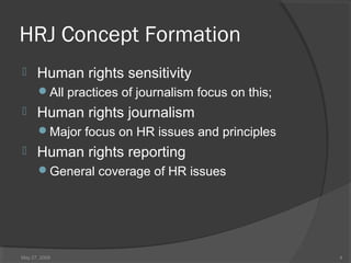 Human rights journalism, an overview | PPT