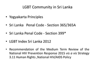 Scientific Sessions 2015: Human rights law and hiv in sri lanka | PPT