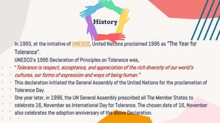 International Day for Tolerance | PPTX