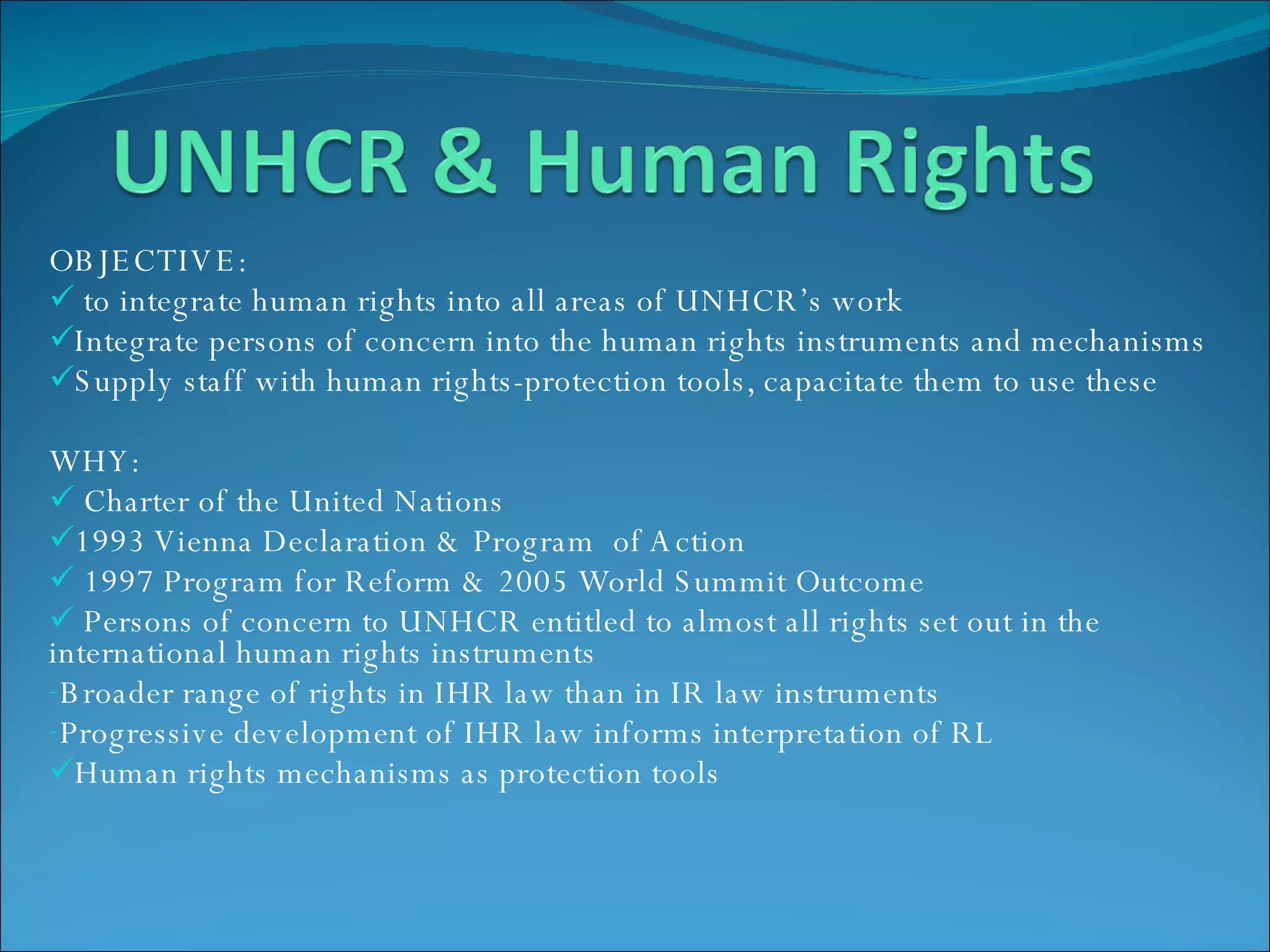UNHCR Training Package | PPT
