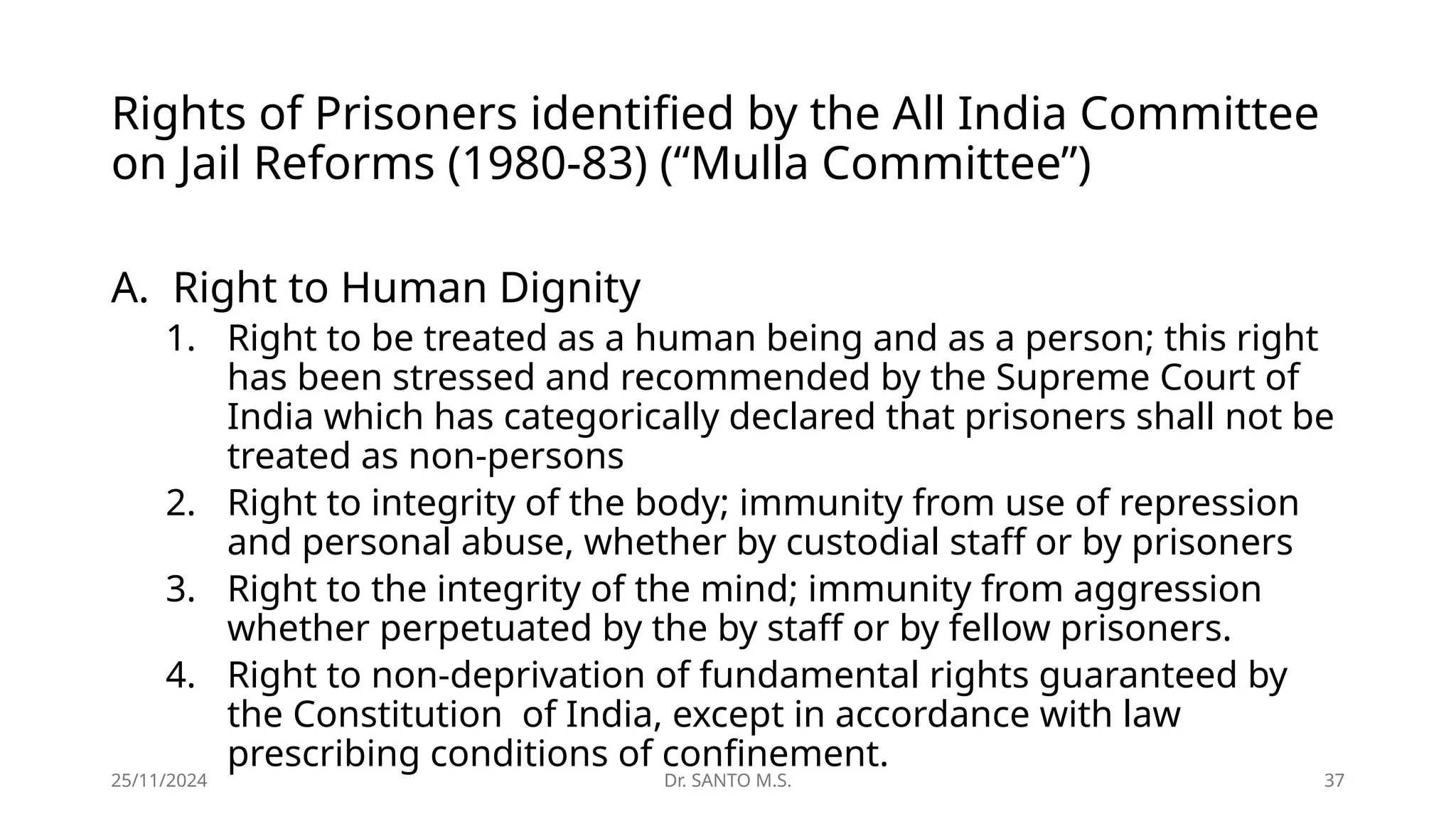 HUMAN RIGHTS OF PRISONERS IN INDIA .pptx