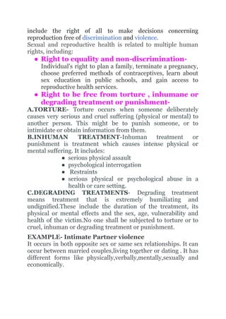 HUMAN RIGHTS | PDF | Reproductive Health | Diseases and Conditions