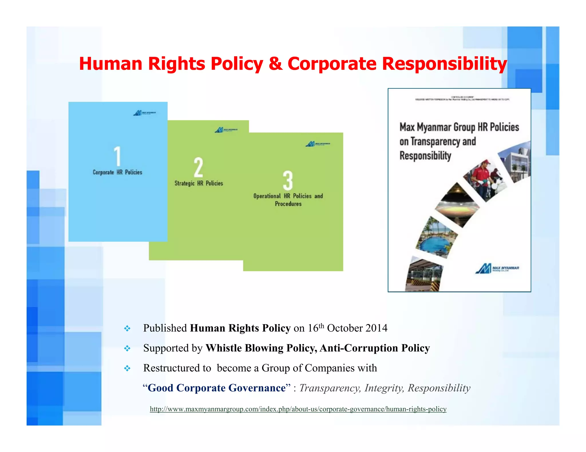 Human Rights Policy by max myanmar group | PPT