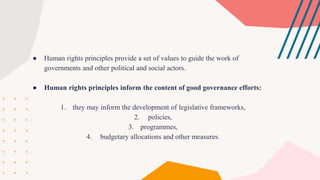 Human rights and good Governance | PPTX