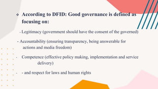Human rights and good Governance | PPTX