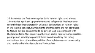 Human rights (rights in islam) muslems | PPTX