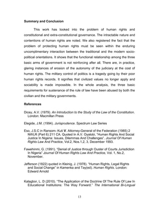 Human rights, rule of law and governance | PDF