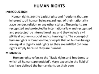 HUMAN RIGHTS meaning definition concepts | PDF