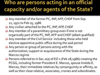 Human rights victims reparation and recognition act | PPT