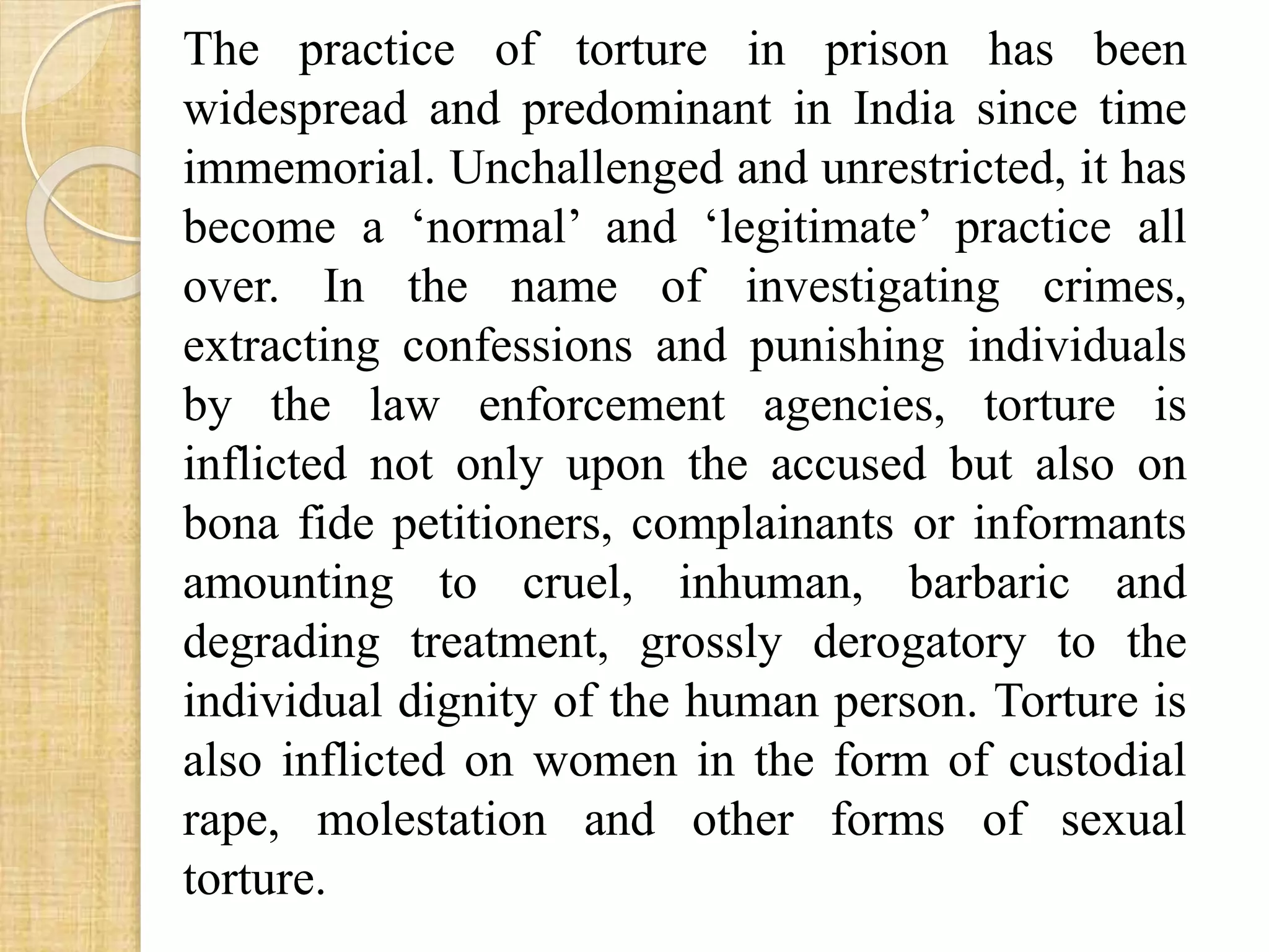 Human rights violation in prison | PPTX