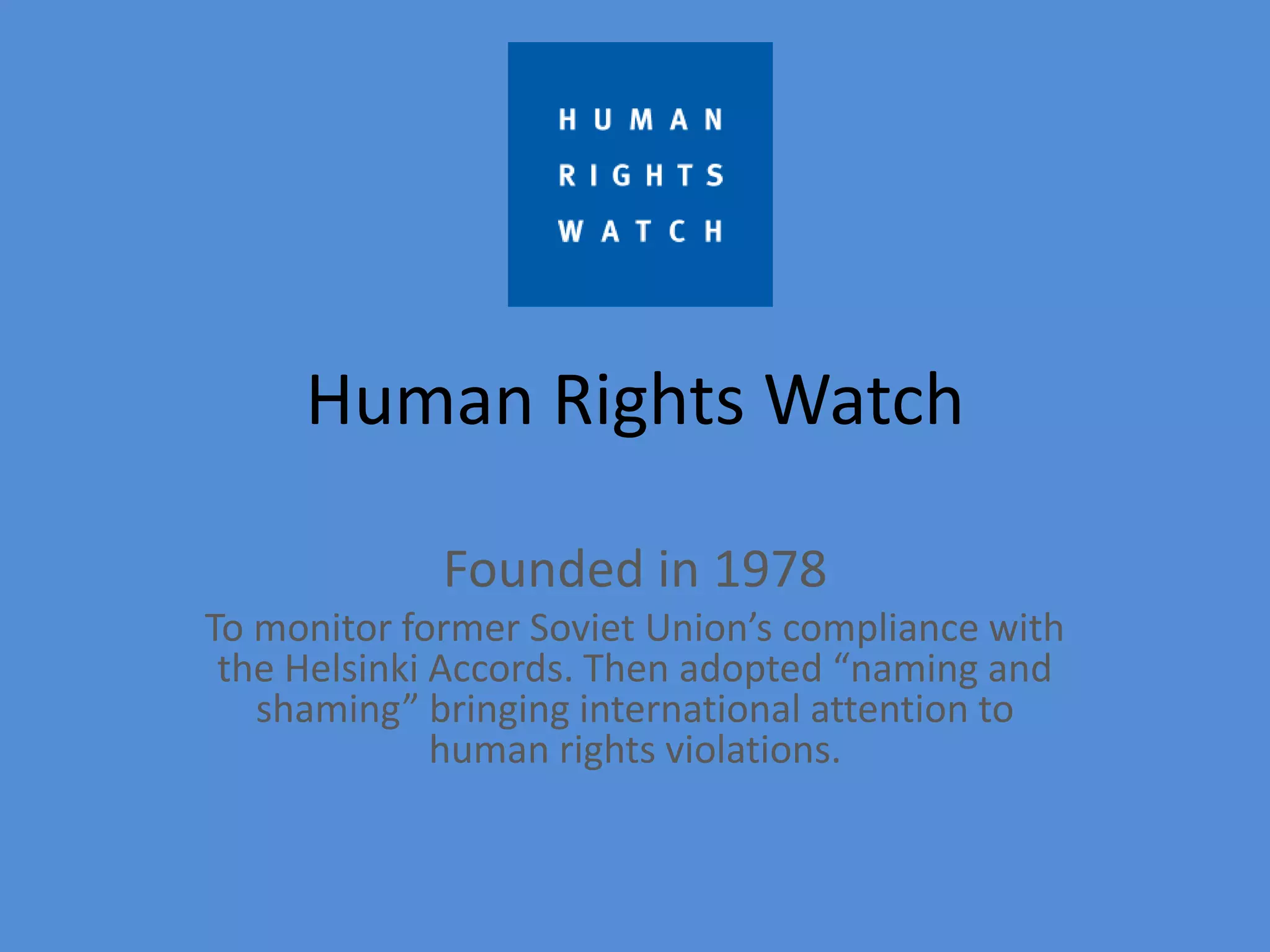Human rights watch | PPTX