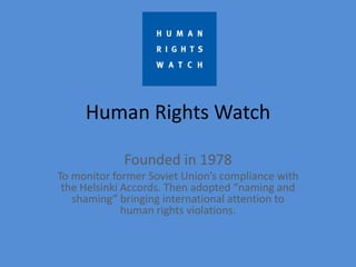 Human rights watch | PPT
