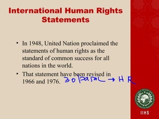 HUMAN RIGHTS macam-macam hak asasi manusia | PPT